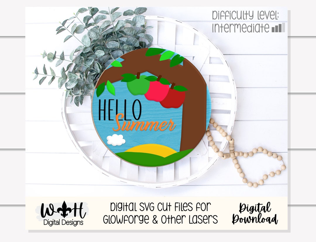 Apple Tree Orchard Fruit Theme Nursery and Door Hanger Round - Sign ...