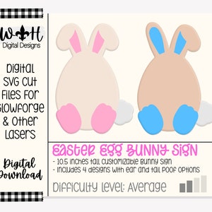 Easter Egg Bunny Sign for Nursery - Baby Announcement - First Easter ...