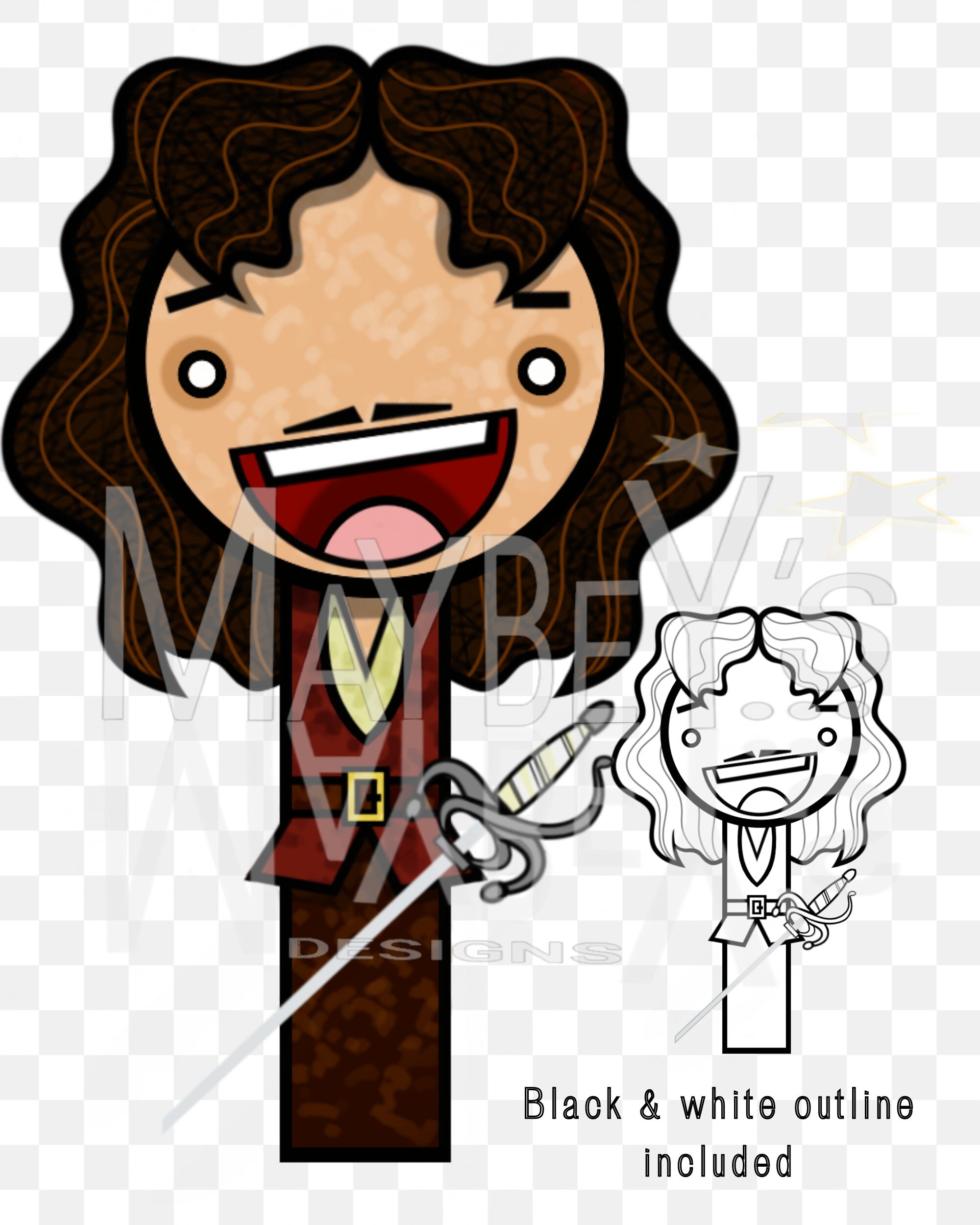 The Princess Bride Tribute Art Bundle- Digital Cartoon Pop Art. SVG ...