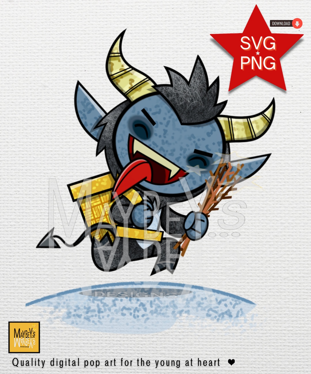 Krampus Cartoon Digital Image. SVG | PNG | PDF - Etsy