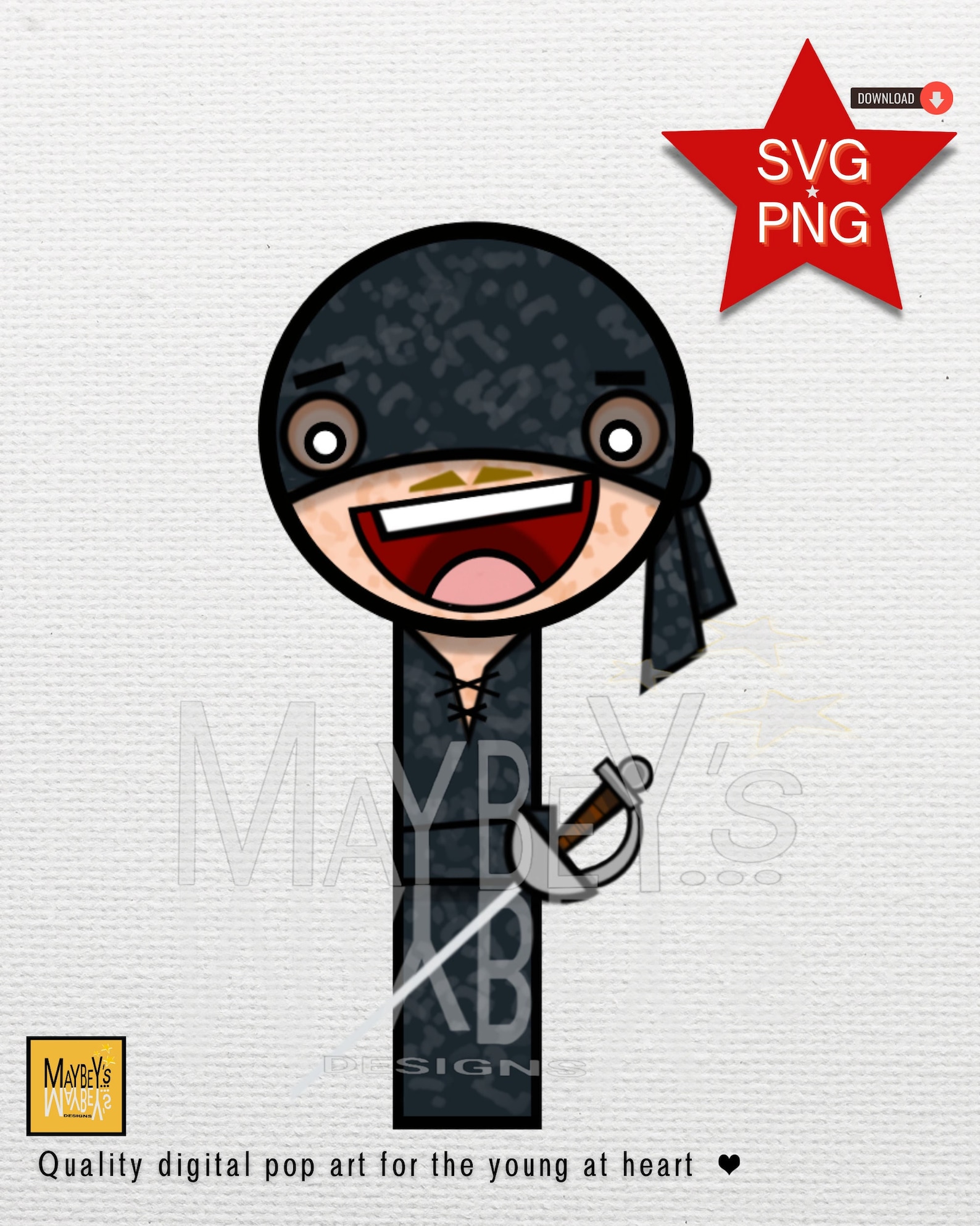 Dread Pirate Roberts - the Princess Bride Tribute Art - Digital Cartoon ...