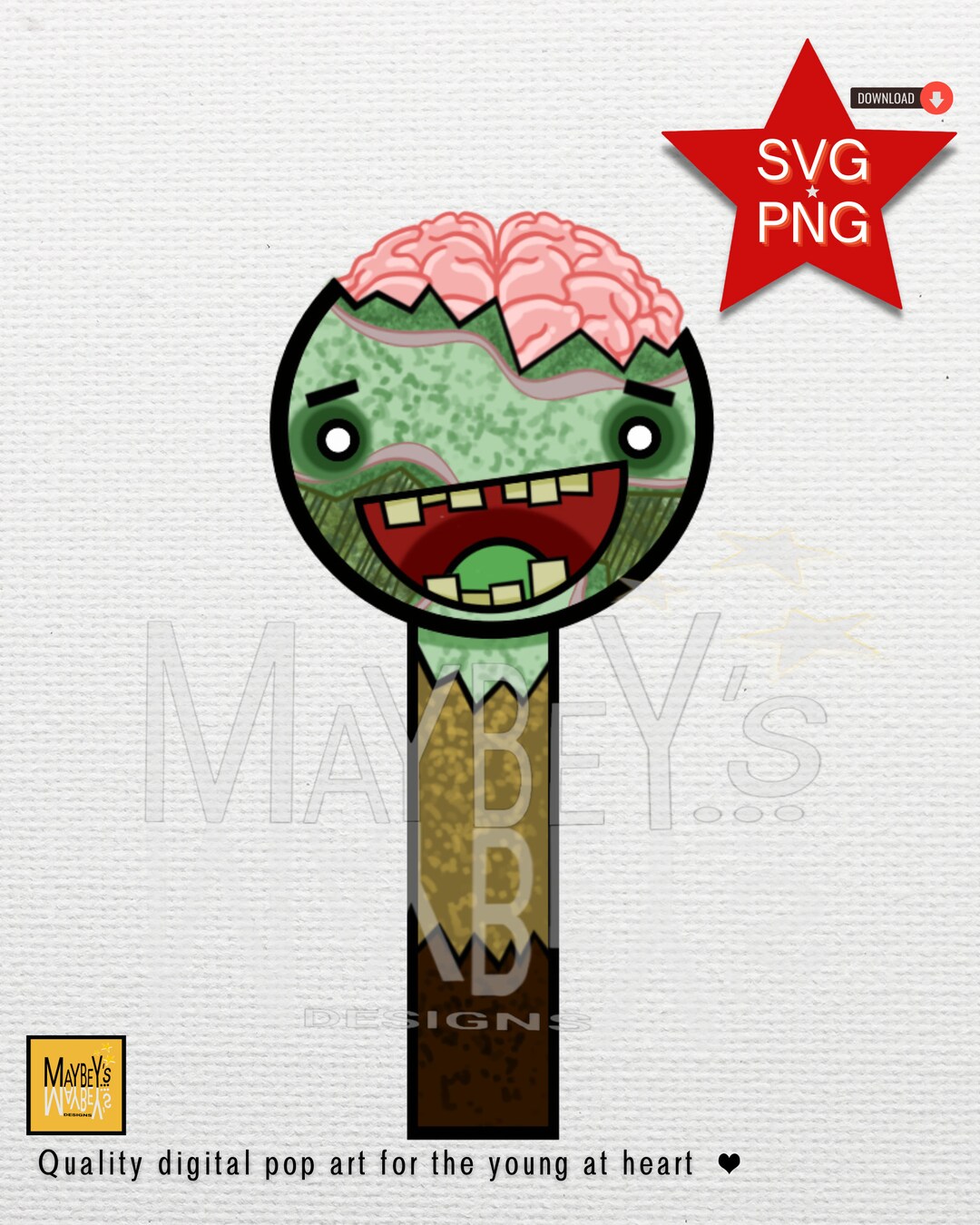 Cute Zombie Monster Halloween Clip Art, Decal, Crafting SVG PNG - Etsy