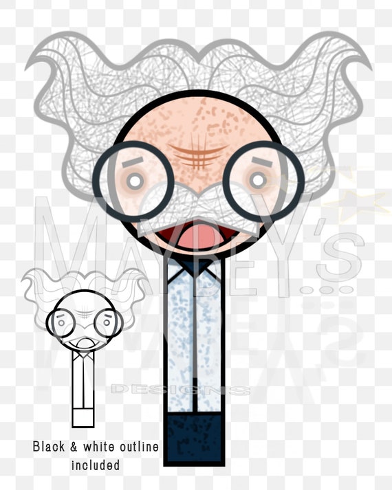 Mad Scientist Cartoon Black And White