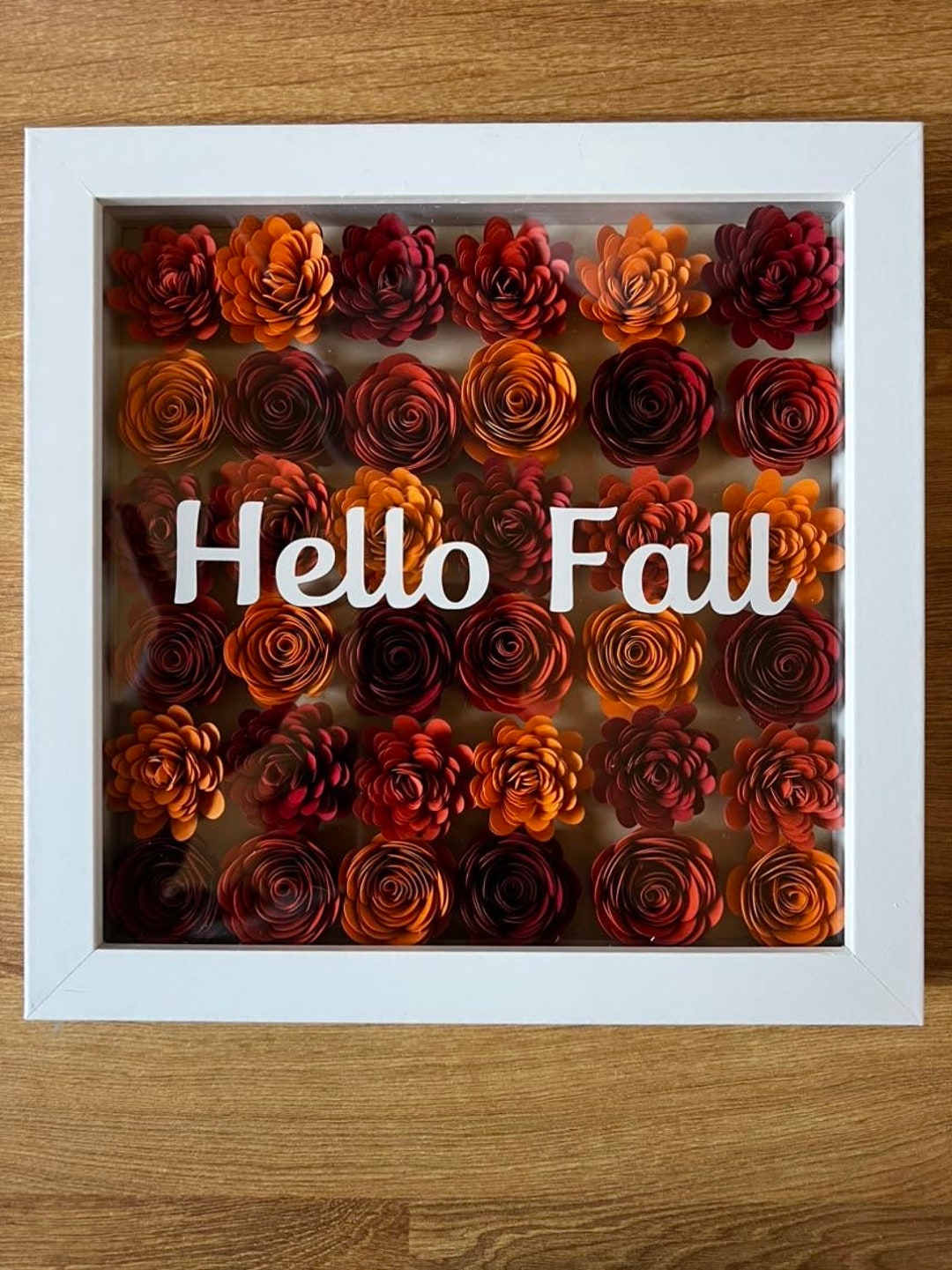 Personalized Thanksgiving Decor Shadowbox/fall Colors - Etsy