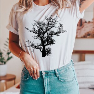 Minimalist Tree Shirt, Tree Graphic Tee, Nature Tshirt, Outdoors T ...