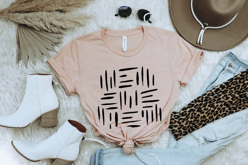 Abstract Shirt, Boho Modern Shirt, Line Art Tee, Abstract Design ...