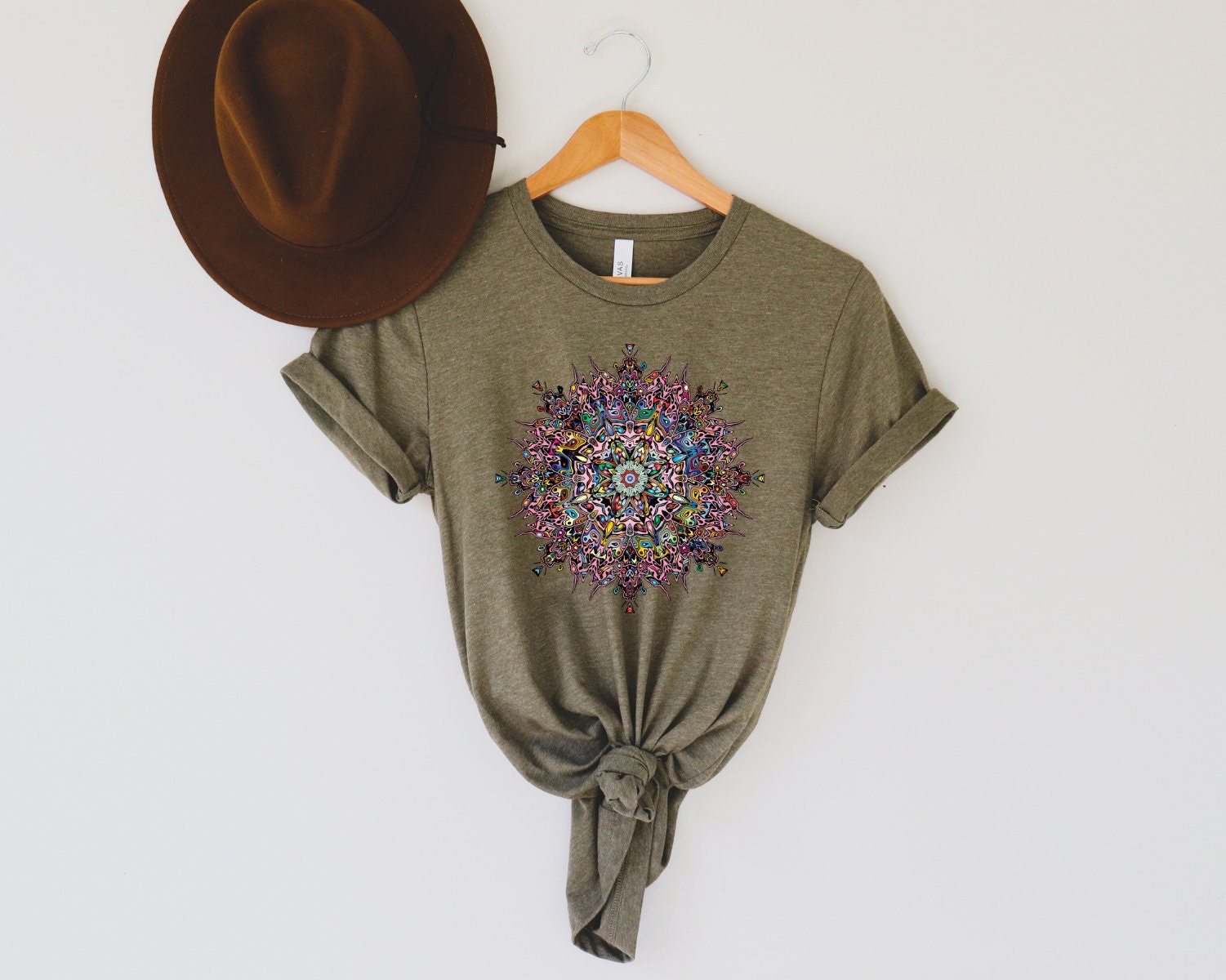 Mandala Shirt Floral Lotus Mandala Geometric Abstract Shirt - Etsy