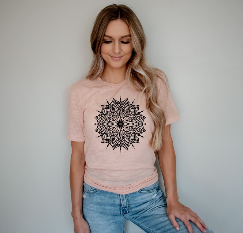 Mandala Shirt Floral Mandala Lotus Shirt Mandala Graphic - Etsy