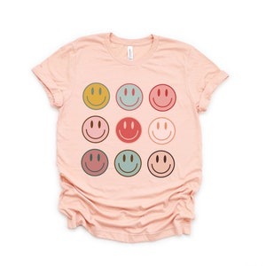 Smiley Face Shirt, Happy Tshirt, Colorful Smiles Shirt, Joy Tee ...