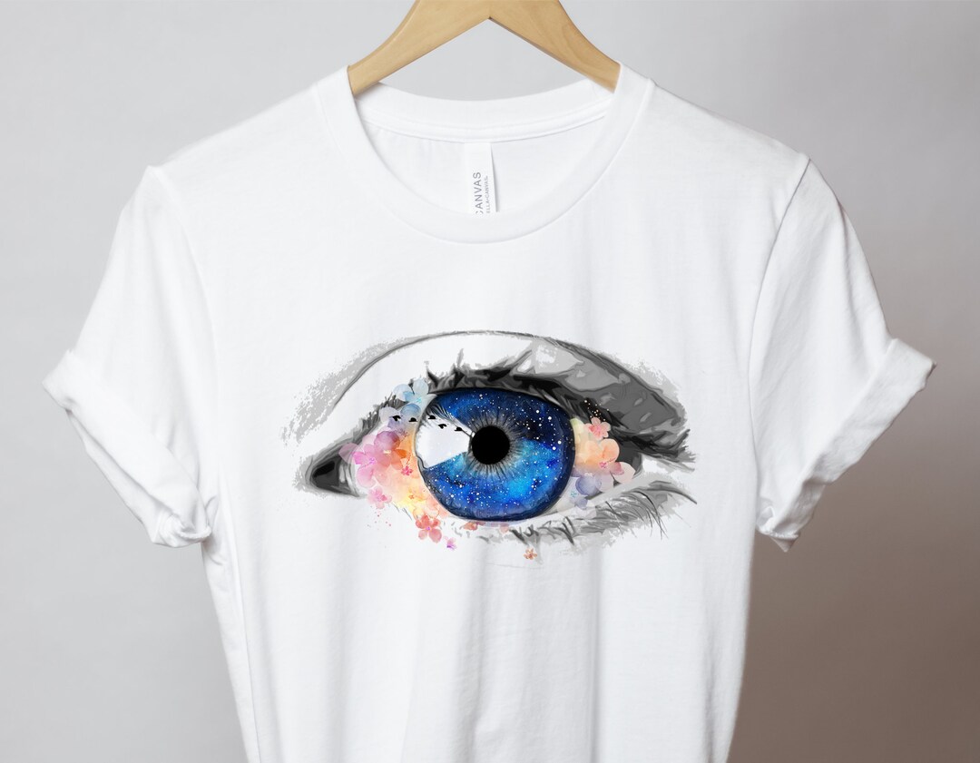 Watercolor Eye Graphic Tee, Eye Shirt, Watercolor T-shirt, Gift for Her ...