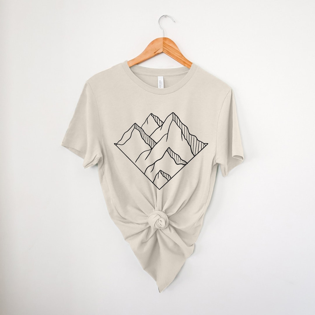 Mountains Tshirt, Mountain Range Shirt, Nature Graphic Tee, Outdoors ...