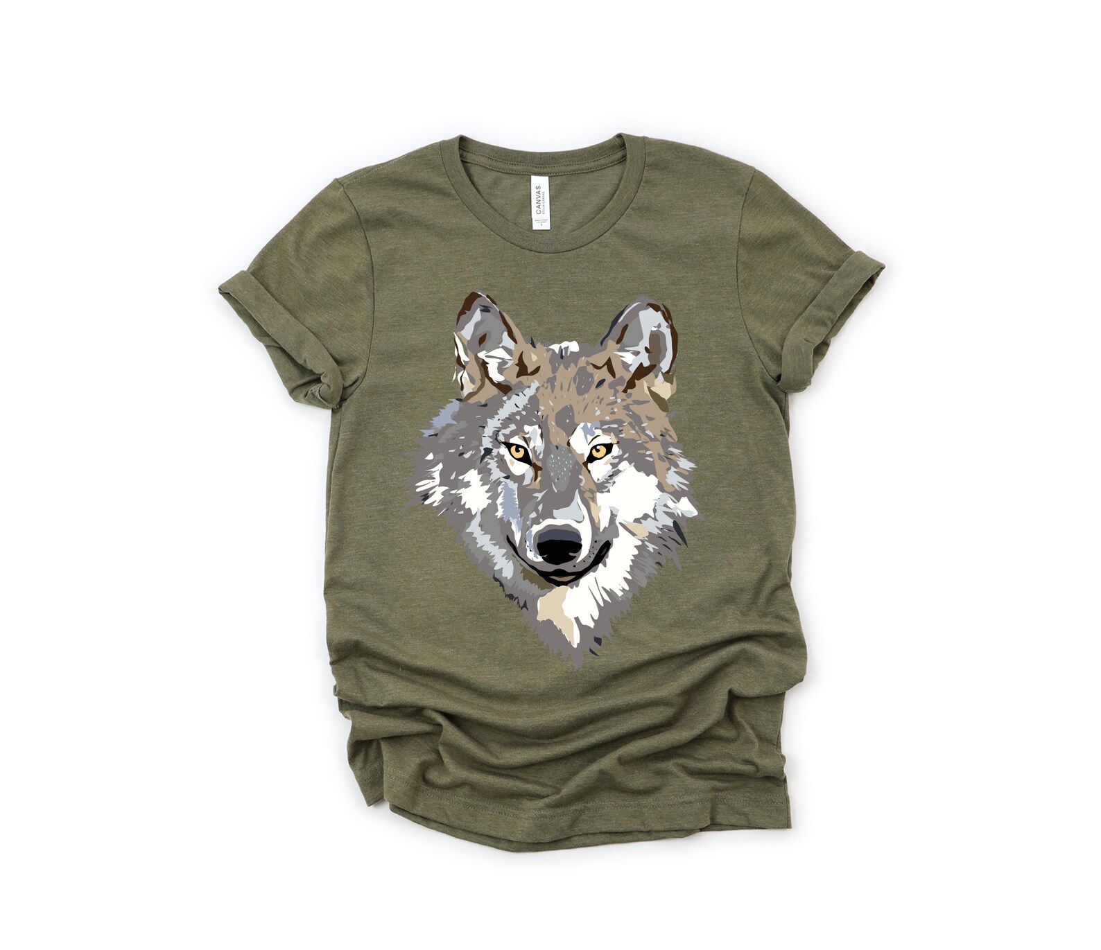 Wolf Graphic Tee, Wolf Shirt, Animal T Shirt, Abstract Shirt, Nature ...