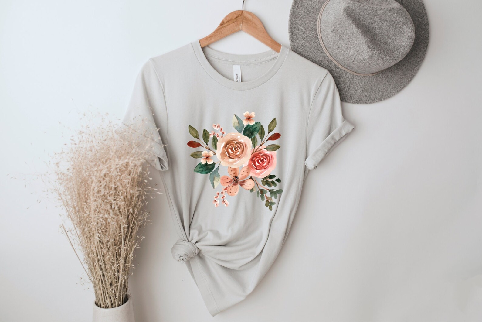 Watercolor Floral Shirt Flower Bouquet Tshirt Rose Shirt - Etsy