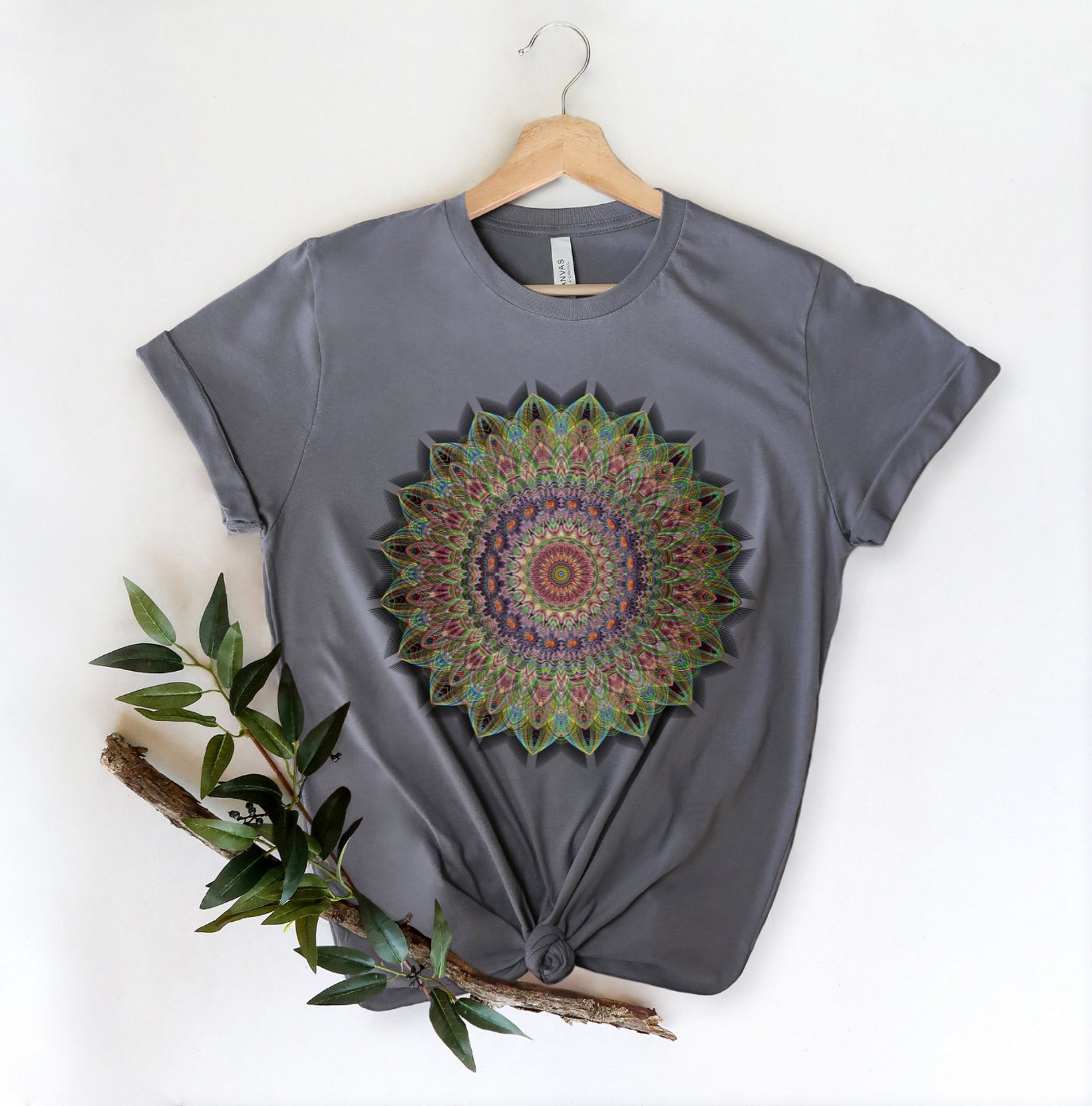 Mandala Shirt Floral Lotus Mandala Geometric Abstract Shirt | Etsy