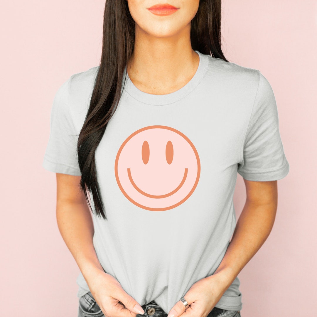 Smiley Face Shirt, Happy Graphic Tee, Smile T-shirt, Minimalist Shirt ...