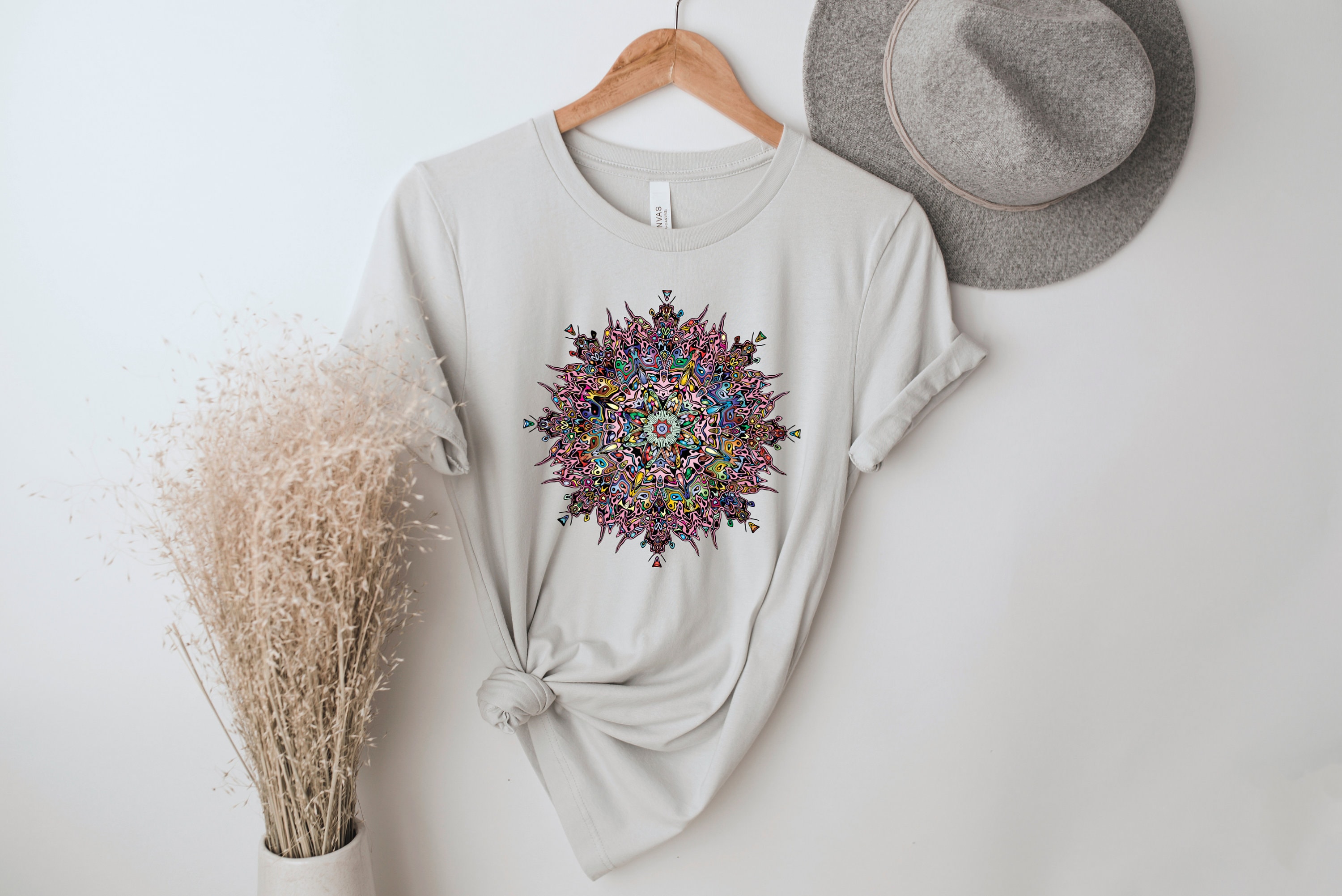 Mandala Shirt Floral Lotus Mandala Geometric Abstract Shirt - Etsy