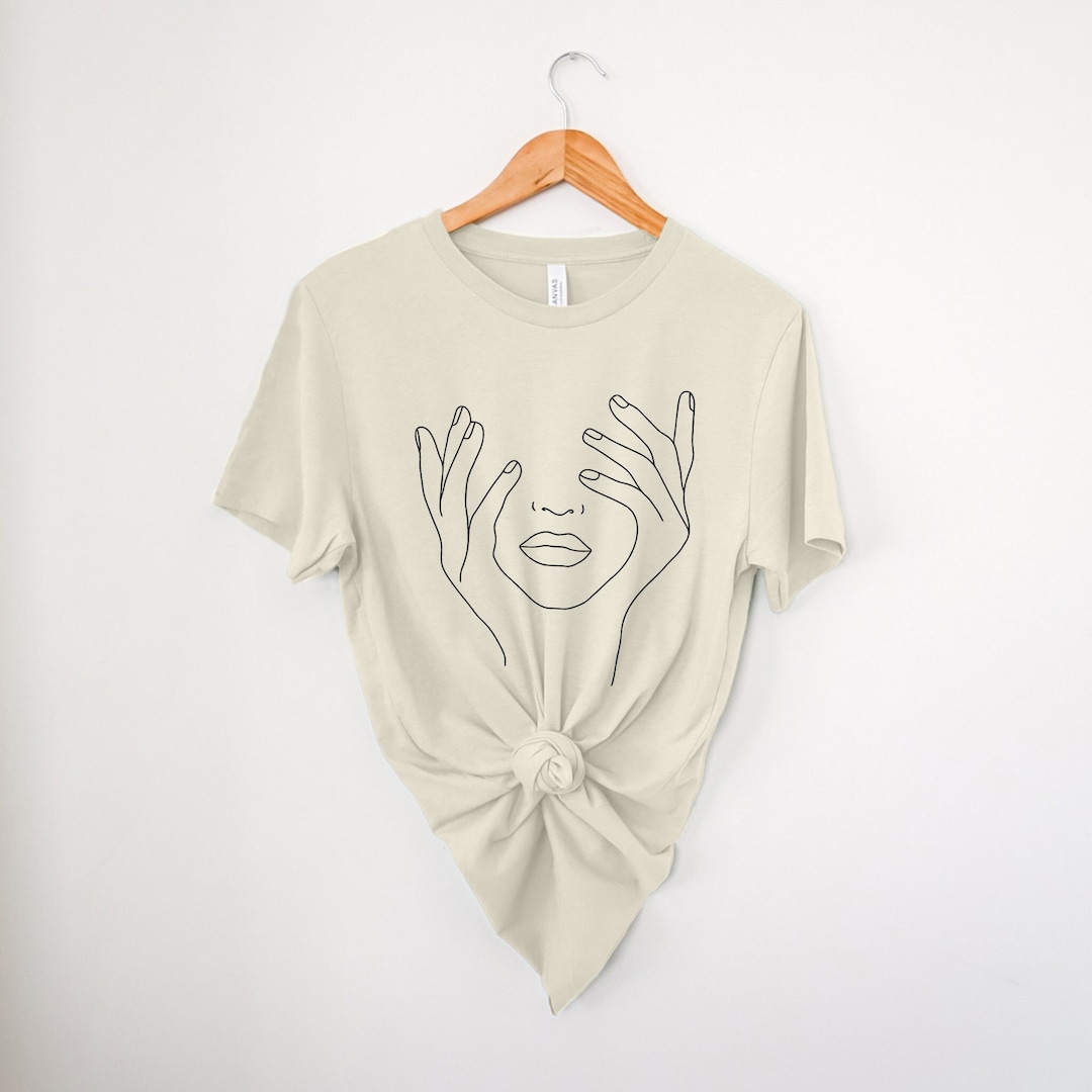 Line Art Shirt, Abstract Graphic Tee, Silhouette Shirt, Boho Modern ...