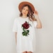 Red Rose Shirt Vintage Rose Tshirt Floral Graphic Tee - Etsy