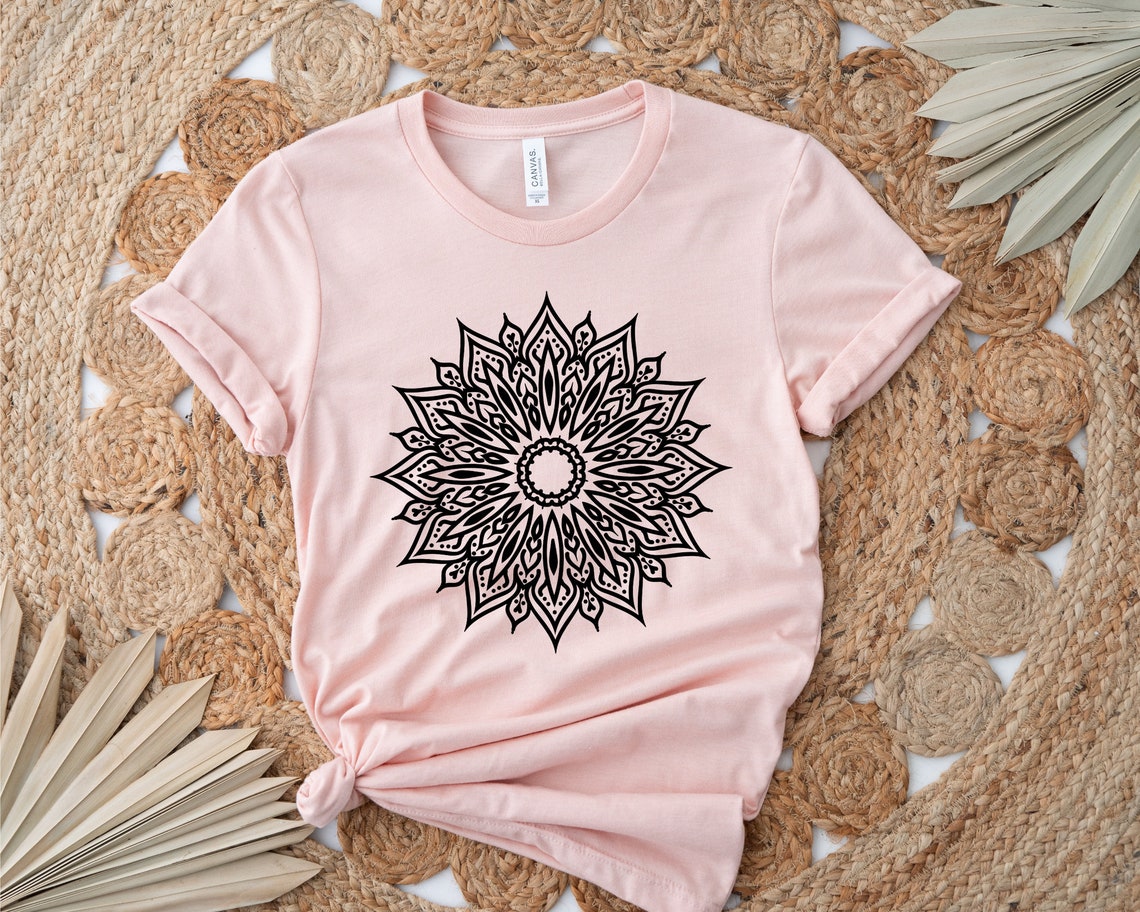 Mandala Shirt Floral Tshirt Mandala Art Geometric Tee - Etsy