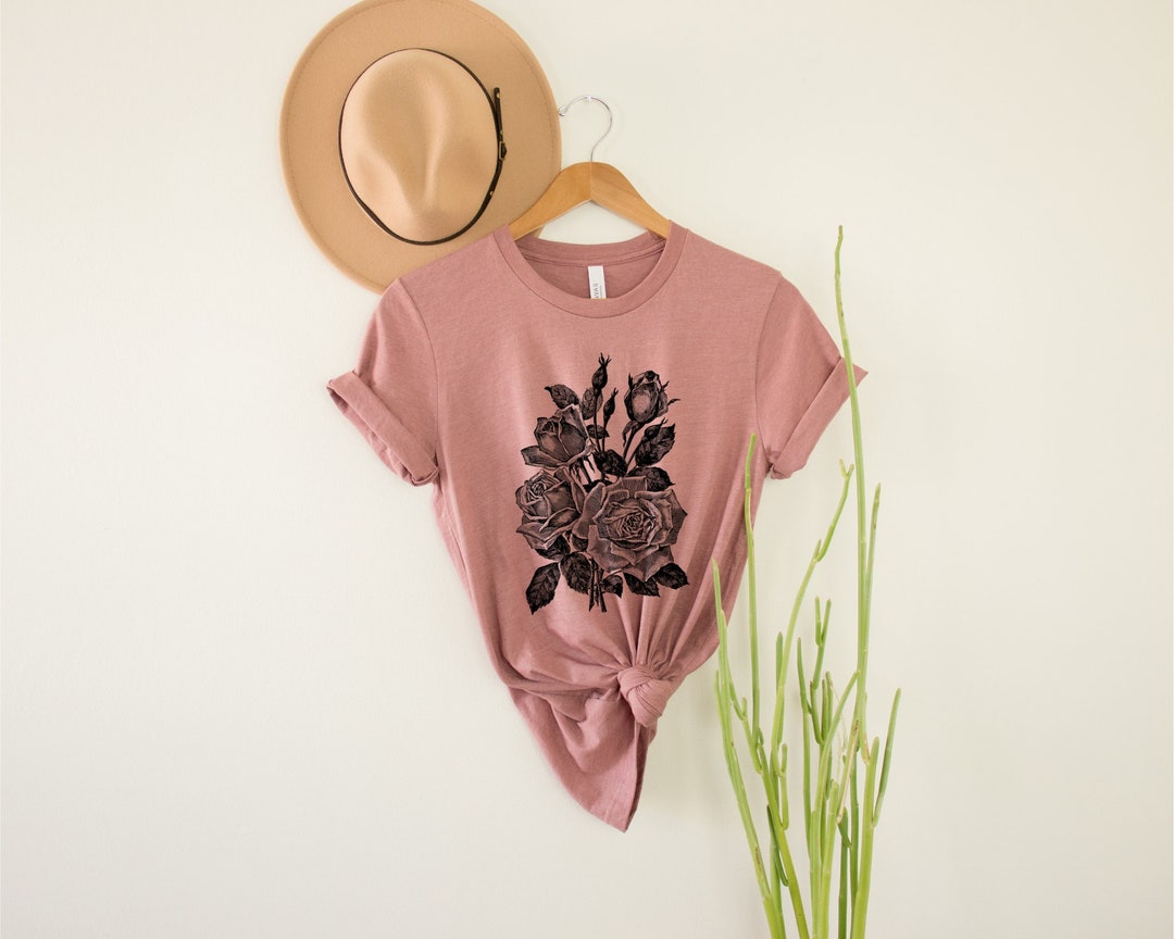 Vintage Rose Shirt, Roses Graphic Tee, Flower Bouquet Tshirt, Vintage T ...