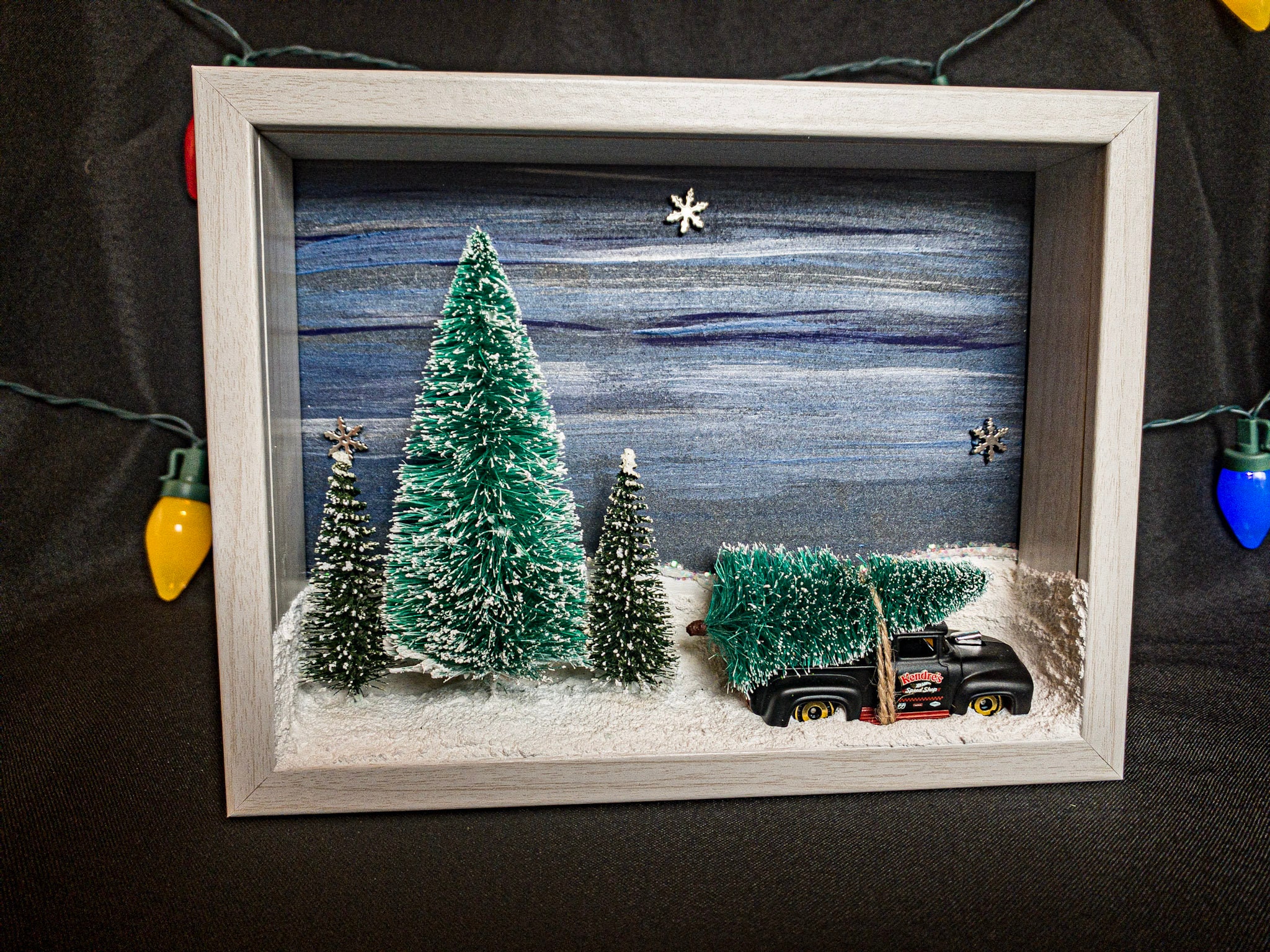 Shadow Box Scene, Bringing Our Tree Home, Christmas Decor - Etsy
