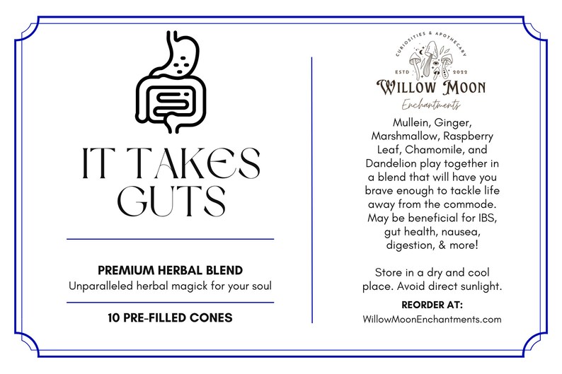 It Takes Guts Herbal Blend - 10 Count - Etsy