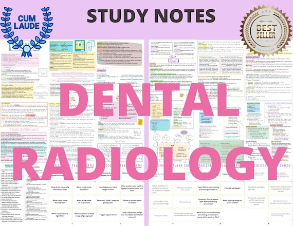 Dental Radiology Study Notes 14 Pages | Etsy
