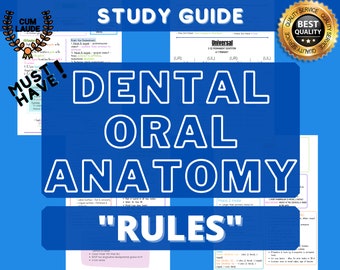 Dental Hygiene Anatomy Bundle Study Guide Digital Download - Etsy