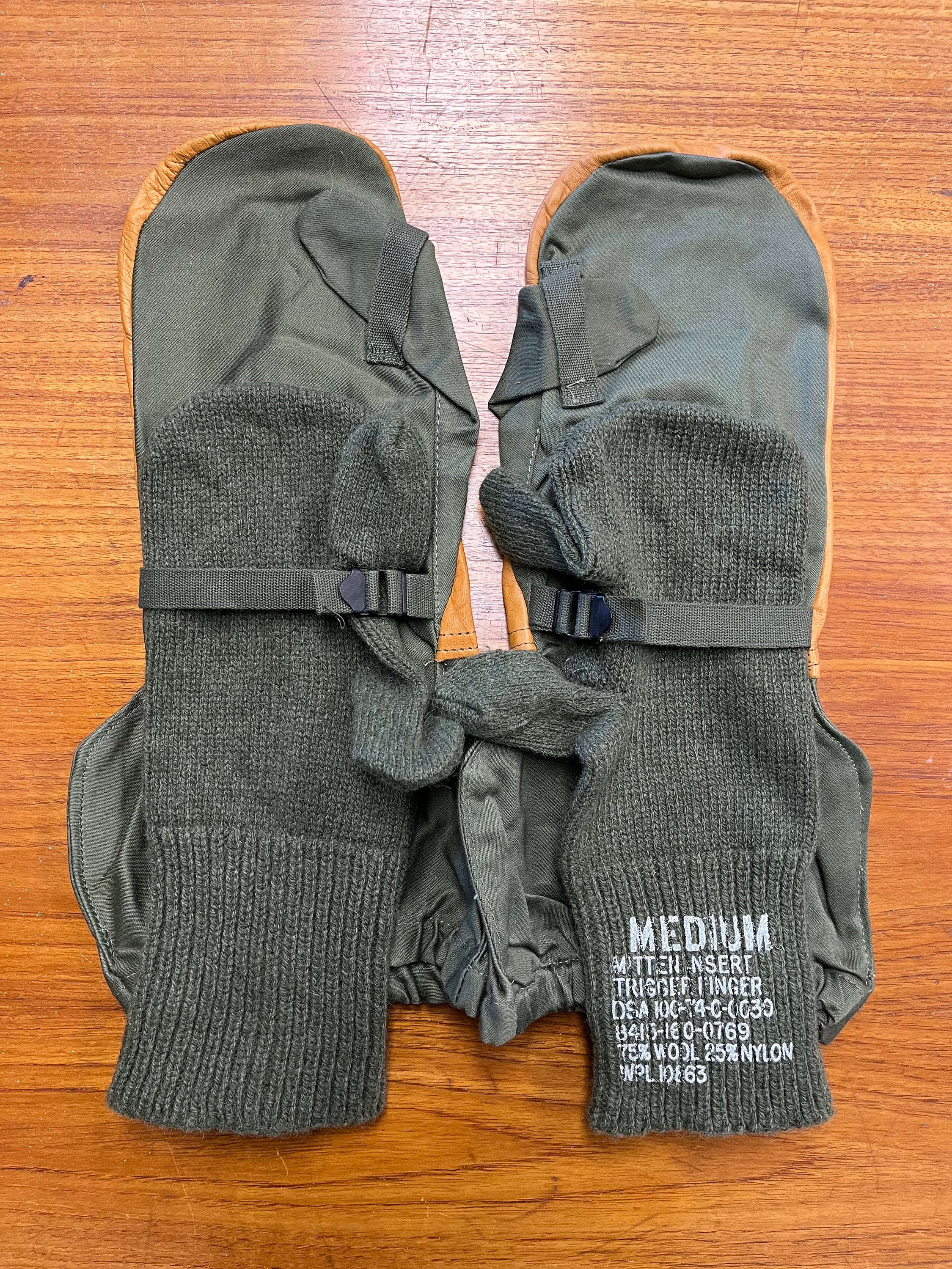 Brand New Military Army Trigger Finger Winter Gloves With Wool Liners ...