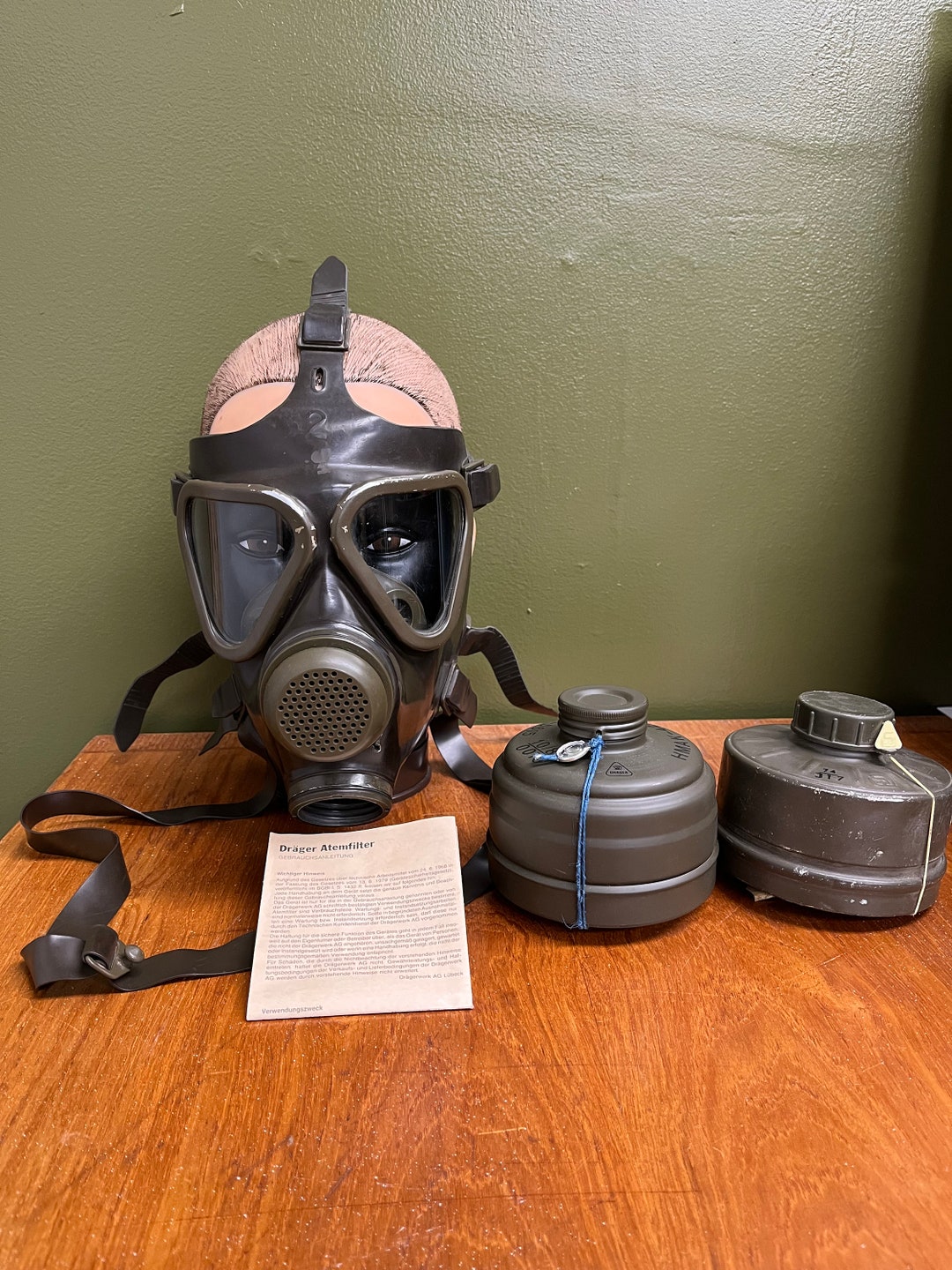 German Draeger M65 Gas Mask Sealed Filters Manual - Etsy