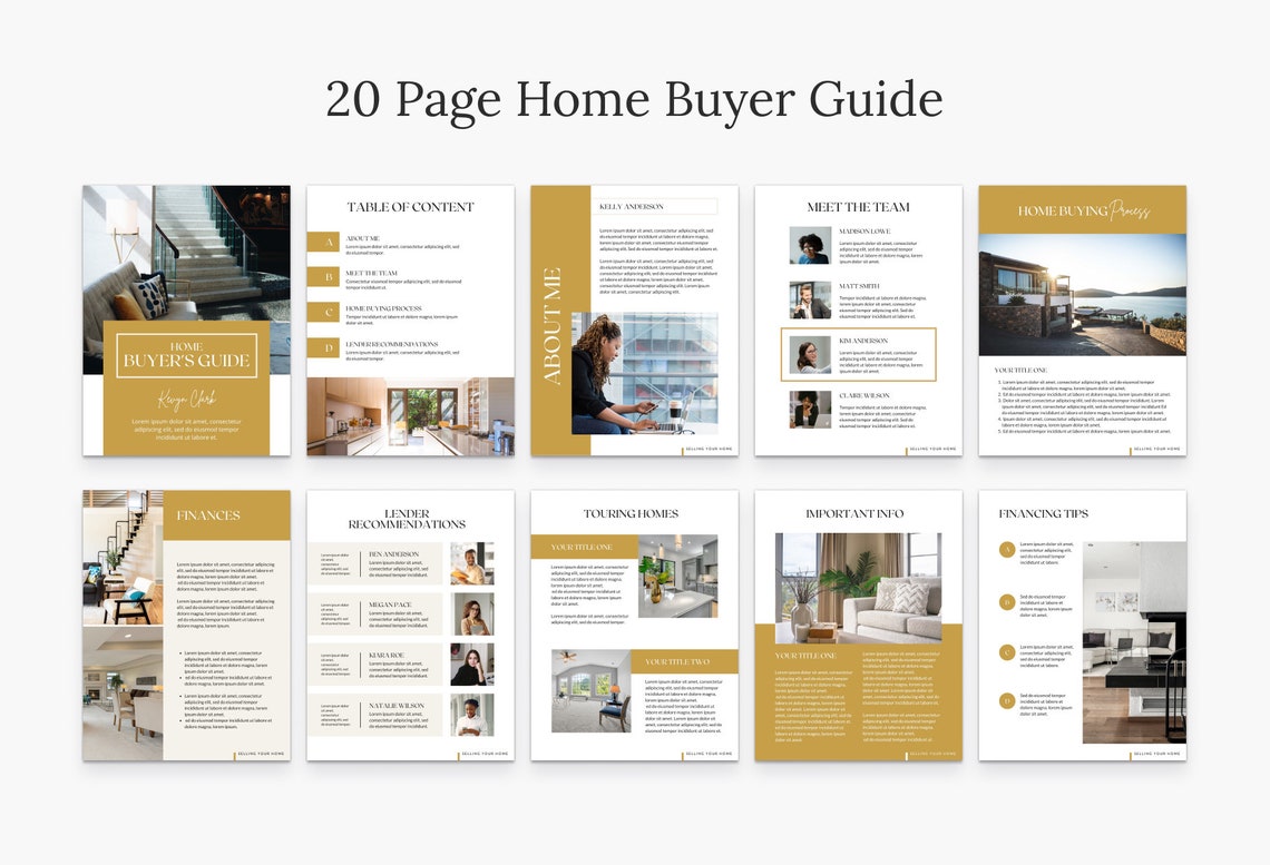 20 Page Home Buyer Guide, Real Estate Buyer Packet, Home Hunting Buying ...