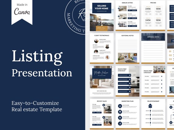 20 Page Real Estate Listing Presentation Realtor CMA Packet | Etsy