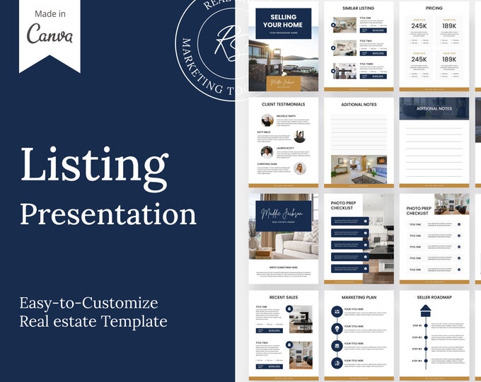 20 Page Real Estate Listing Presentation Realtor CMA Packet Real Estate ...