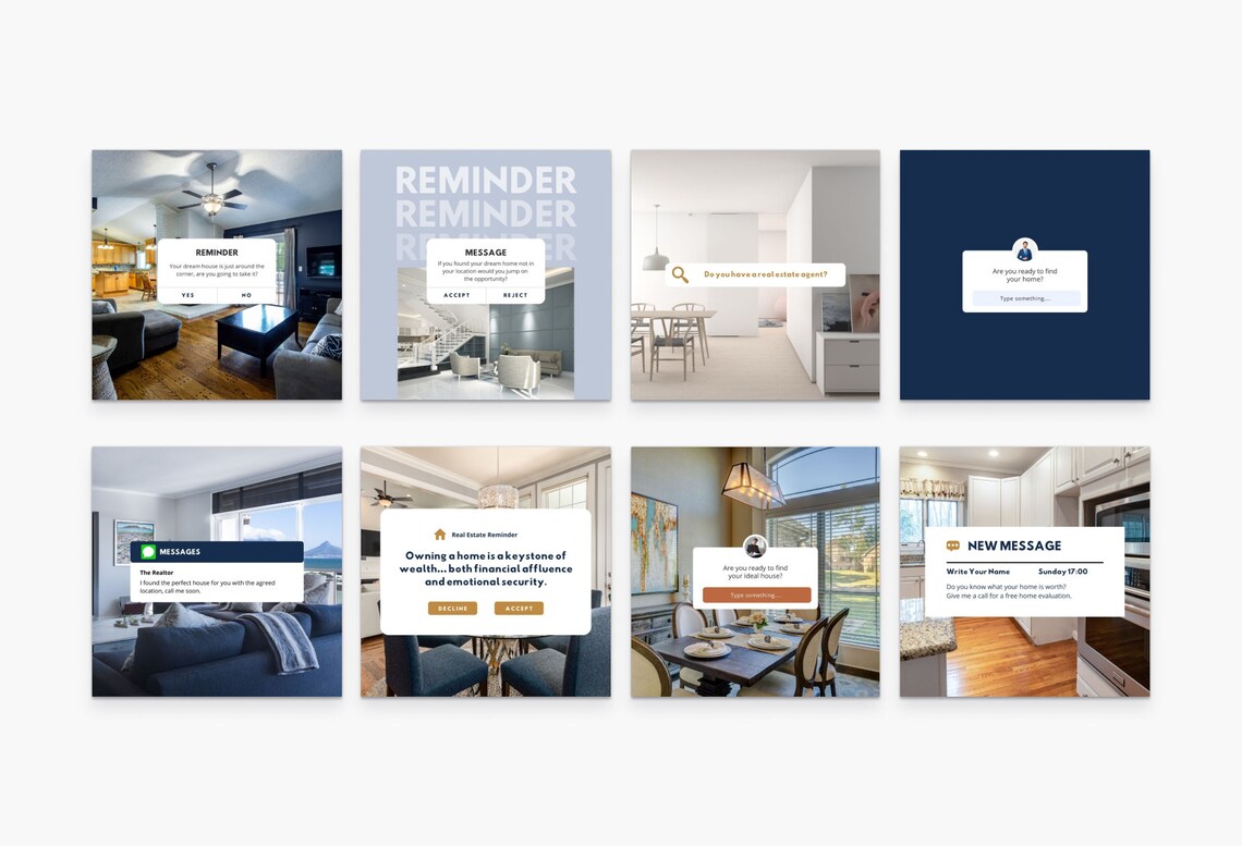 48 Real Estate Reminders and Notifications Instagram Posts Stories ...