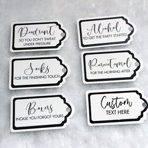 Personalised Bride Wedding Gift Tags Complete Set of 9 - Etsy UK