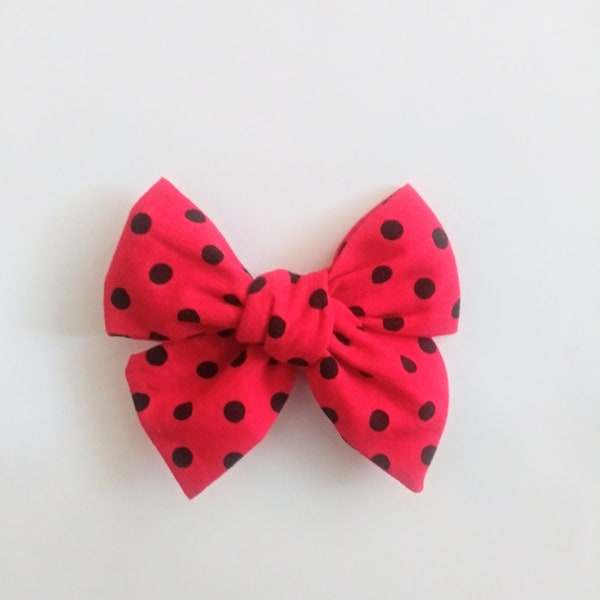 Ladybug Hair Bows - Etsy
