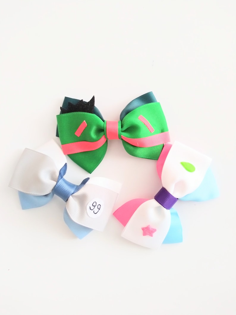 Anime Hair Bow: Handmade Grosgrain Ribbon Alligator Clip - Etsy