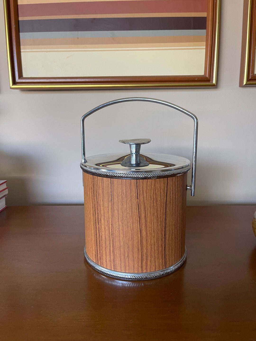 Serv-master Creations Mid-century Modern Vintage Faux Wood and - Etsy