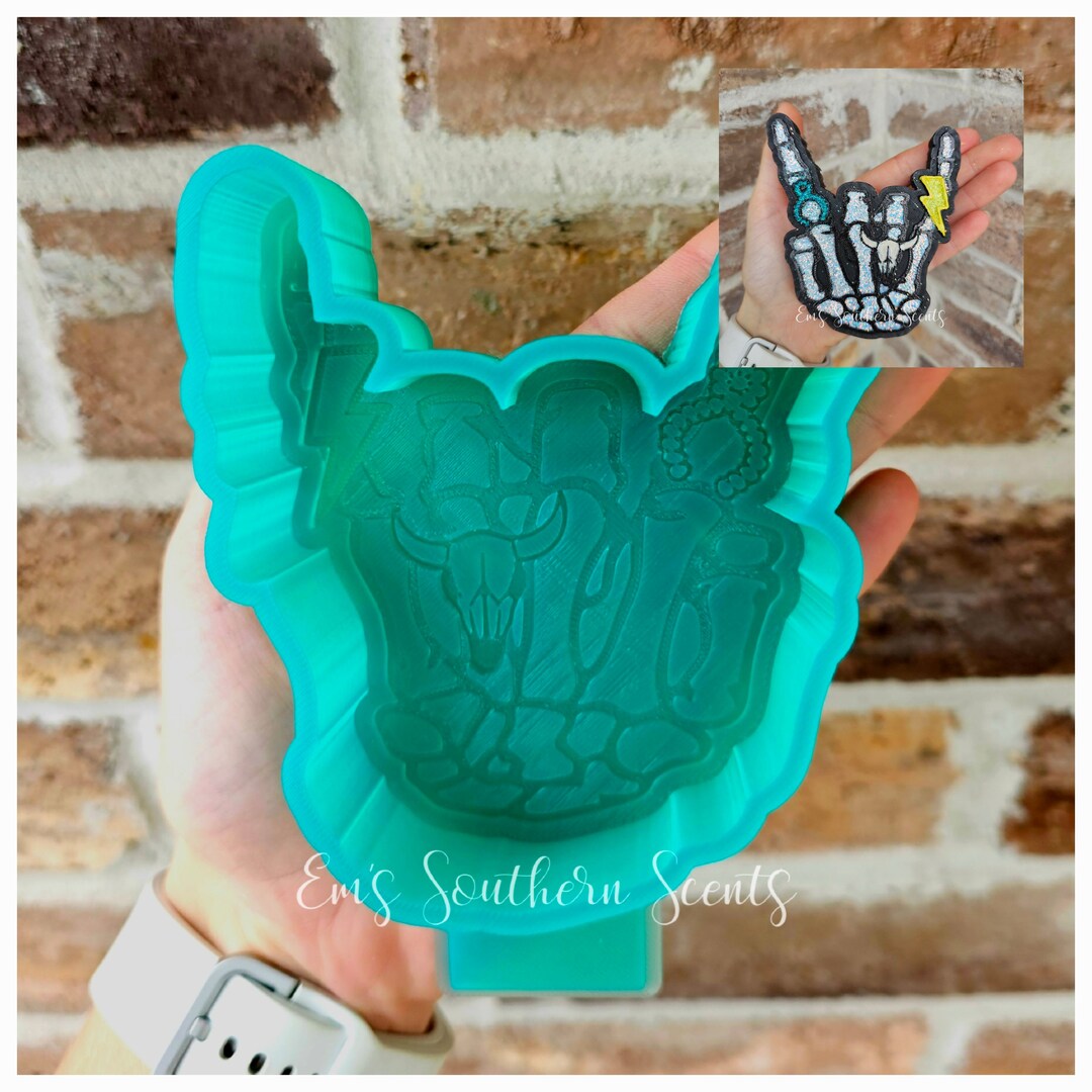 Western Skelly Hand Car Freshie Mold - Etsy