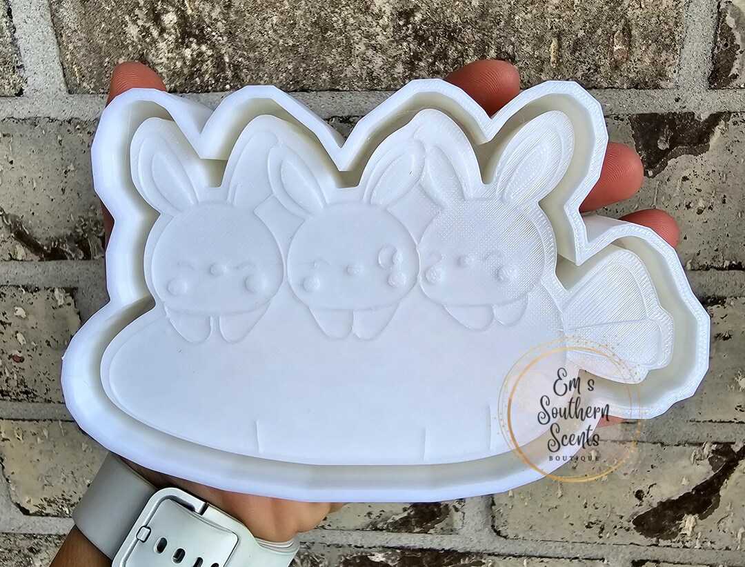 Bunnies on Carrot Car Freshie Mold - Etsy