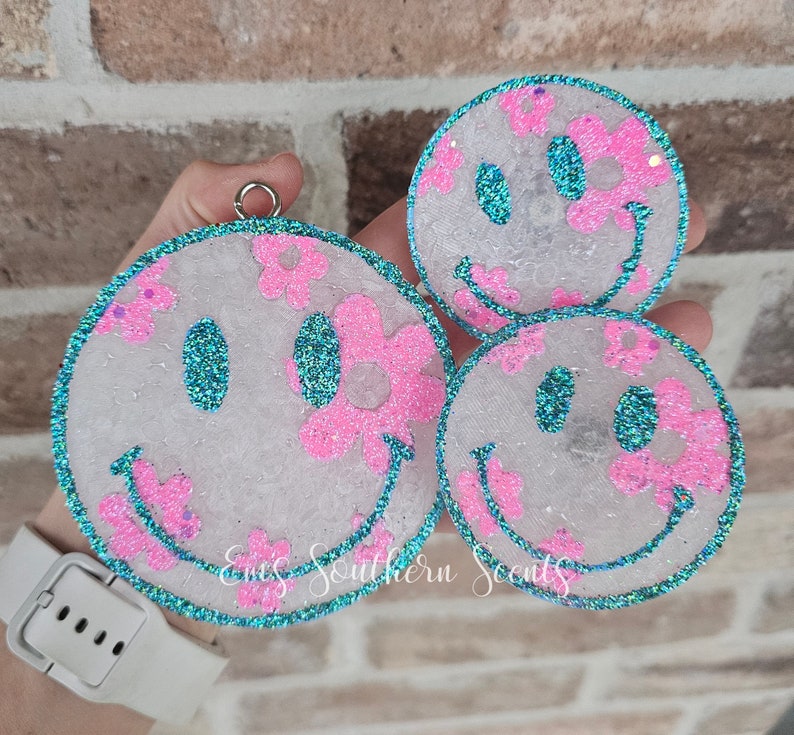 Floral Smiley Car Freshie Mold - Etsy