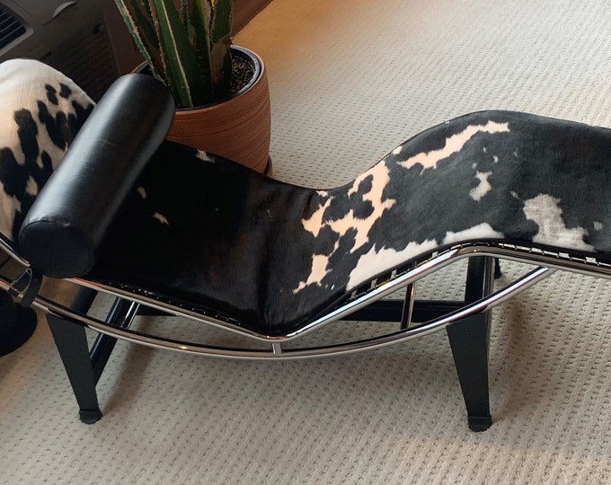 Le Corbusier Lc4 Lounge Replacement Cowhide Pad Dark Tricolor Black Brown White B Etsy