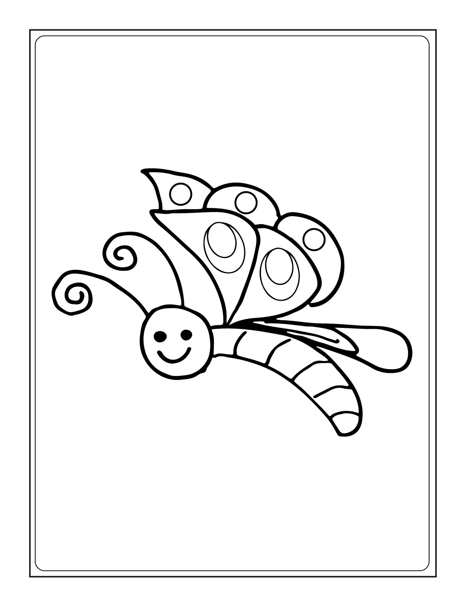 Kids Butterfly Coloring Pages - Etsy