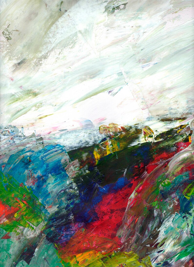 Acrylic Abstract Landscape Print, A4/A3 - Etsy