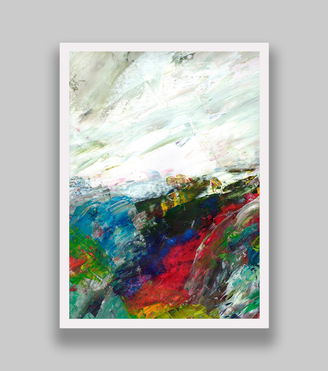 Acrylic Abstract Landscape Print, A4/A3 - Etsy