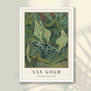 Van Gogh Print | Emperor Moth Print, Abstract Poster, Van Gogh Poster ...