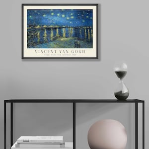 Van Gogh Print | Starry Night Over the Rhone, Van Gogh Poster, Museum ...