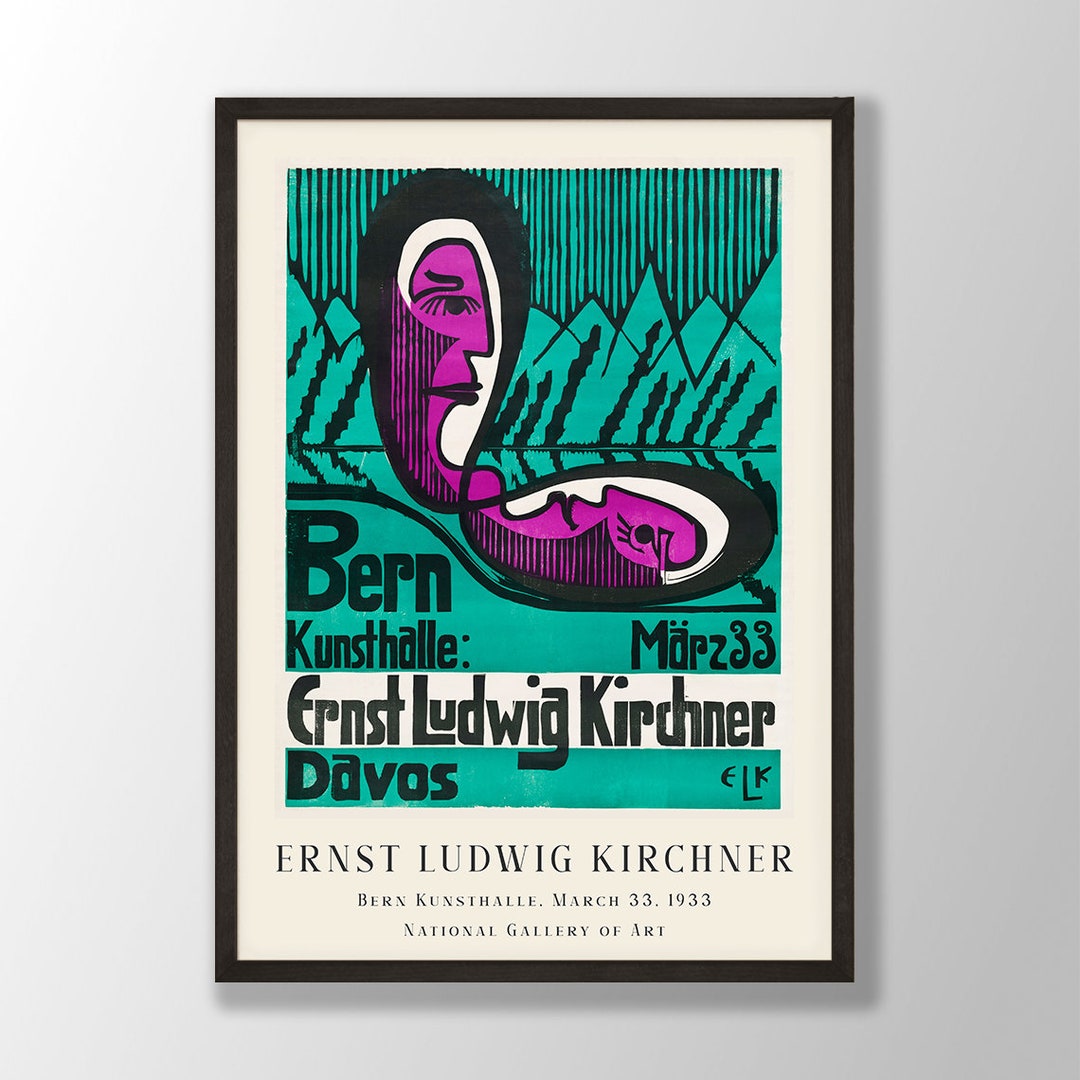 Ernst Ludwig Kirchner Art Print: Bern Kunsthalle Exhibition Poster - Etsy