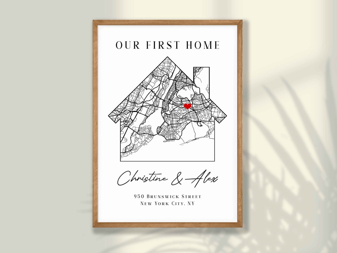 Personalised Home Print, New Home Gift, Housewarming Gift, First Home ...