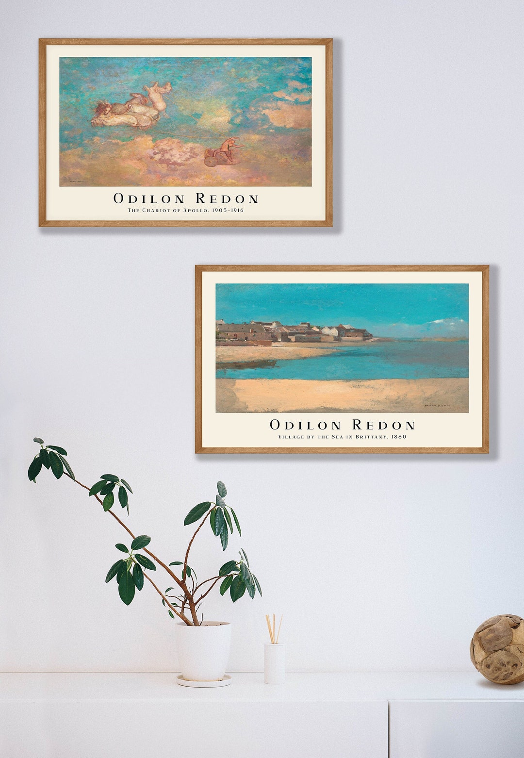 Odilon Redon Art Prints Set of 2 - Coastal Print, Odilon Redon Poster ...